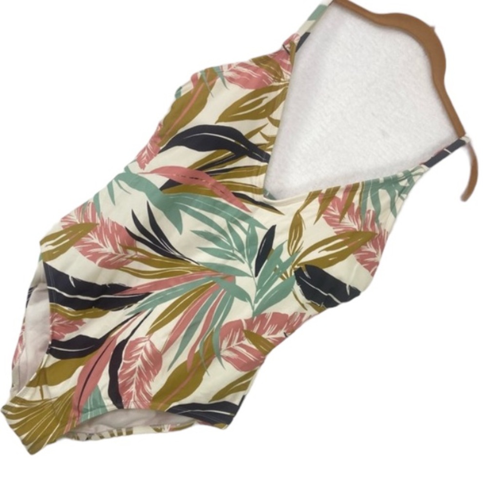Kona Sol Tropical Leaf Muted One Piece Swimsuit. Size… - Gem